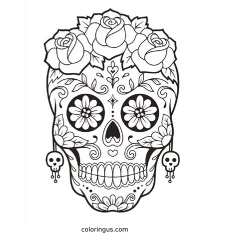 Scary Skull Coloring Page