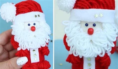 DIY le tuto facile pour faire un petit Père Noël en laine avec les