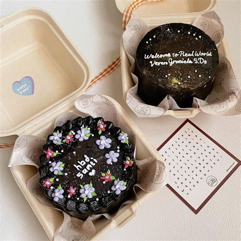 Korean Custom Bento Cake On Instagram All Black Mynimanami
