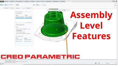Creo Parametric Assembly Level Features YouTube