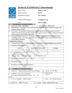 Fillable Online Section I SCAQMD LAER BACT Determinations Fax Email