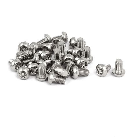 Uxcell M X Mm Stainless Steel Button Head Torx Security Tamper