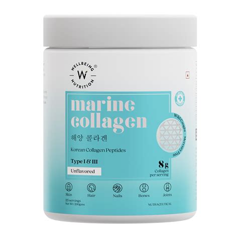Buy WELLBEING TION Pure Korean Marine Collagen Powder Hydrolyzed Type