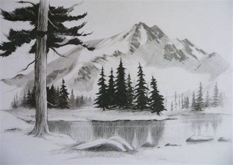 How To Draw Mountains With Pencil Evonne Lowry