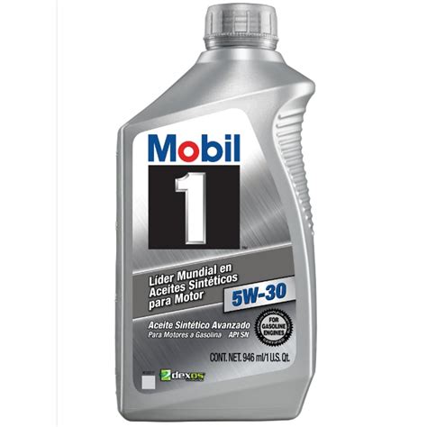 Mobil Sintetico 5W 30 Aceite De Motor 1 Cuarto