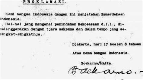 Teks Proklamasi Dan Sejarah Perjuangan Indonesia Yang Memukau Menyambut