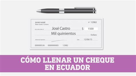Cheque Banco Pichincha Para Llenar