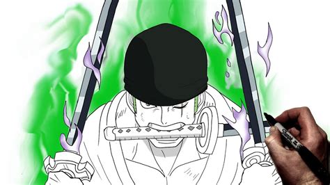 How To Draw Zoro Ep 1017 Step By Step One Piece YouTube