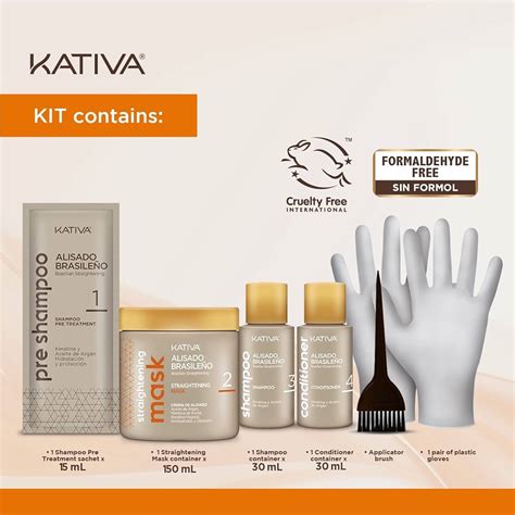 Keratin Smoothing Hair Set Kativa Alisado Brasileno Con 56 OFF