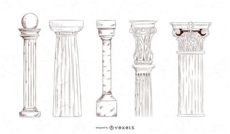 Logo De Columnas Griegas Dise O Editable