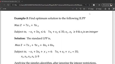 gomory s mixed integer cutting plane algorithm related problems youtube