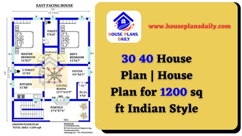 30 40 House Plan House Plan For 1200 Sq Ft Indian Style House Plans