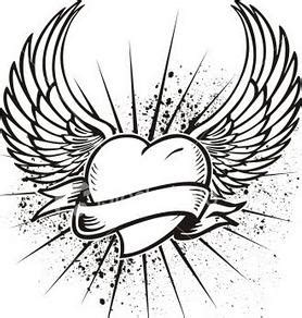 Corazones Con Alas Para Dibujar