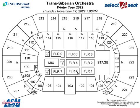 Seating Charts Events Tickets INTRUST Bank Arena