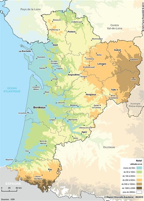 Carte aquitaine détaillée tout degorgement