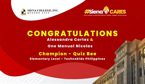 I T CUP 2023 Interschool Quiz Bee CHAMPION SIENA COLLEGE INC
