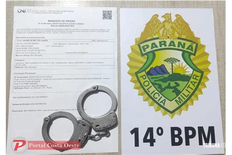 Homem mandado de prisão em aberto é preso pela PM de Santa