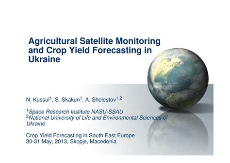pdf agricultural satellite monitoring and crop yield forecasting in ukraine