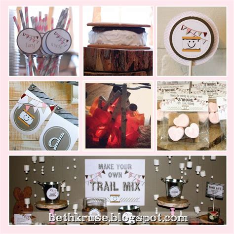 Camping Smores Birthday Party Ideas Photo 1 Of 34 Indoor Camping