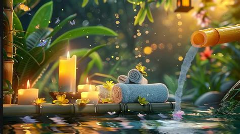 Relaxing Music With Bamboo Water Fountain Relieves Stress Anxiety And