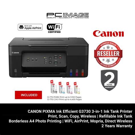 CANON PIXMA Ink Efficient G3730 Multifunction Refillable Ink Tank