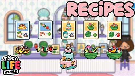 NEW Toca Boca Food Recipes On The Toca Life World Beach House Novas