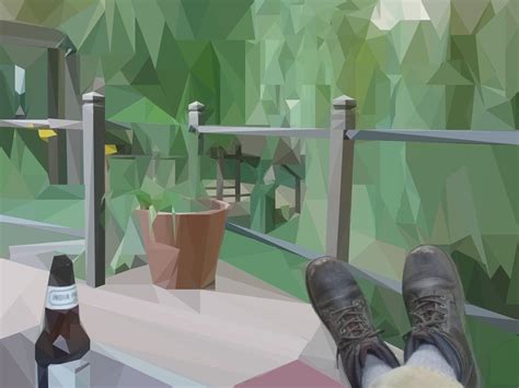 Father Sent A Picture Of Him Relaxing In The Backyard I Lowpoly D It