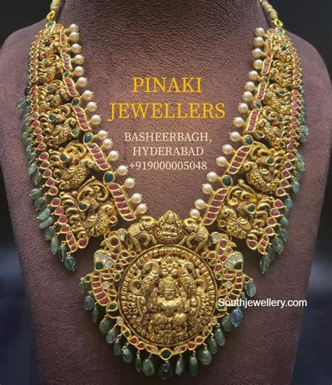 Antique Peacock Nakshi Kundan Haram Indian Jewellery Designs