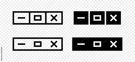Close Maximize And Minimize Icon Set Computer Button Vector