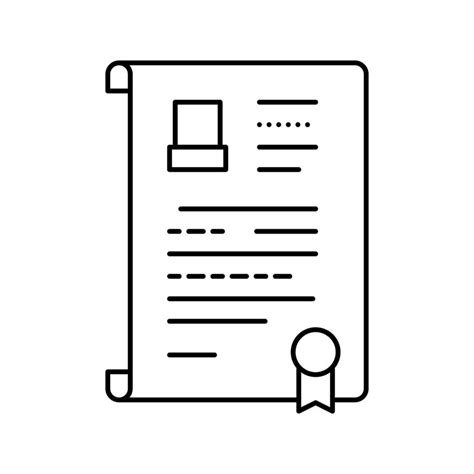 Voluntad Certificado De Defunci N L Nea Icono Vector Aislado