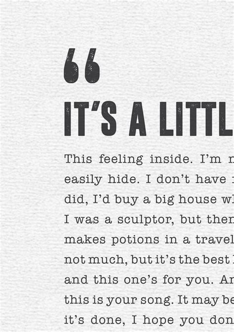 Your Song Elton John Poster Song Lyrics Print Moulin Etsy