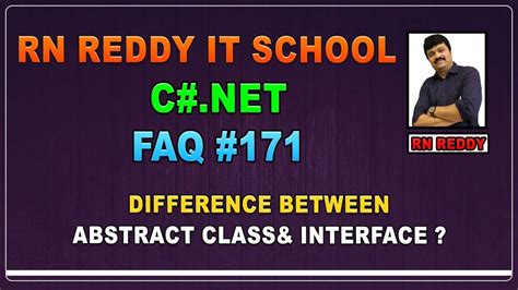 C FAQ 171 Difference Between Abstract Class Interface YouTube