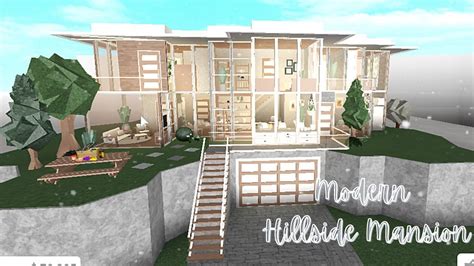 No Large Plot Modern Hillside Mansion Bloxburg 80k Two Story House