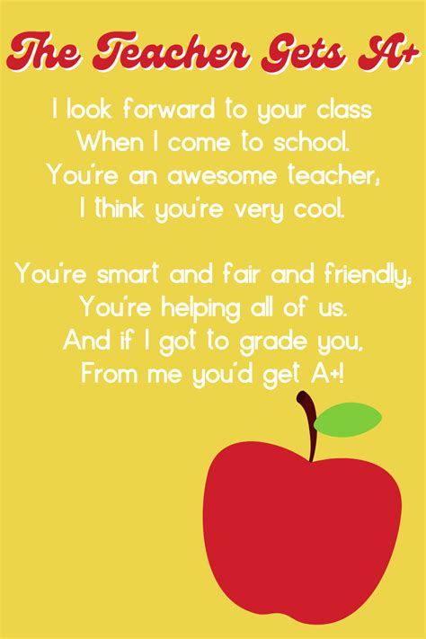 Thank You Teacher Poems And Quotes