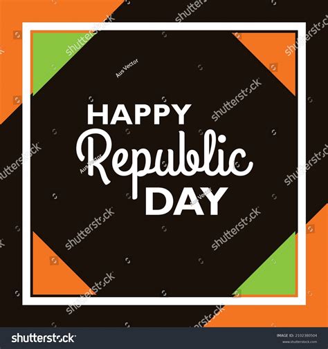Vector Illustration Happy Republic Day January Stock Vector Royalty