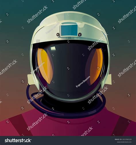 Astronaut Space Suite Helmet Illustration Stock Illustration 2211562129