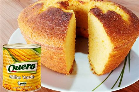 Bolo de milho milho de latinha fofinho delicioso e fácil de fazer