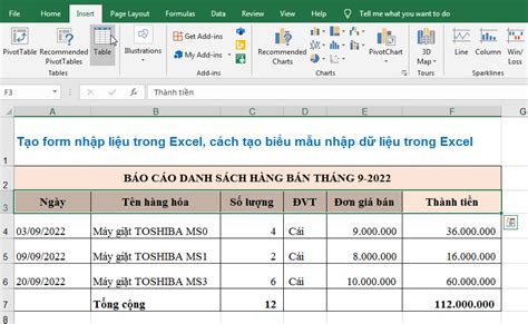 Hướng dẫn tạo biểu mẫu form nhập dữ liệu trong Excel Bút Chì Xanh