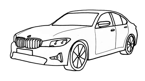 How To Draw Bmw Car Step By Step Bmw Car Drawing Easy Car Drawing