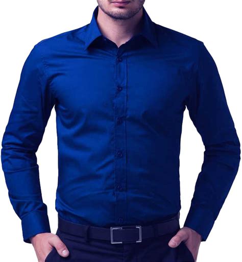 Blue Dress Shirt For Mens Formal Wear PNG Cutout PNG All