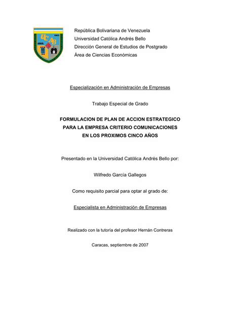 Pdf Formulacion De Plan De Accion Estrategico Para La Dokumen Tips