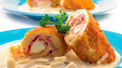 Rollitos De Pollo En Salsa De Champi Ones Para Cenar