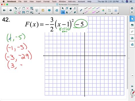 solved sketch the graph of each quadratic function label the vertex and sketch and label the