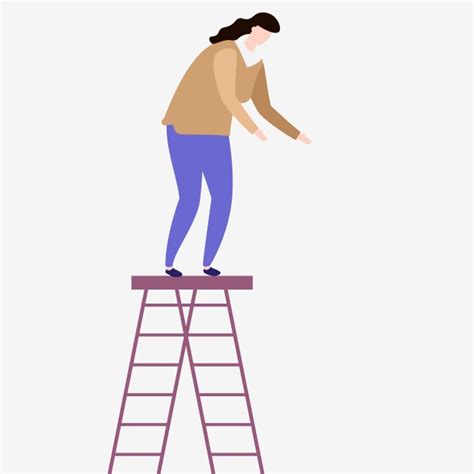 Belleza Posición Escalera Escalera De Dibujos Animados PNG Escalera