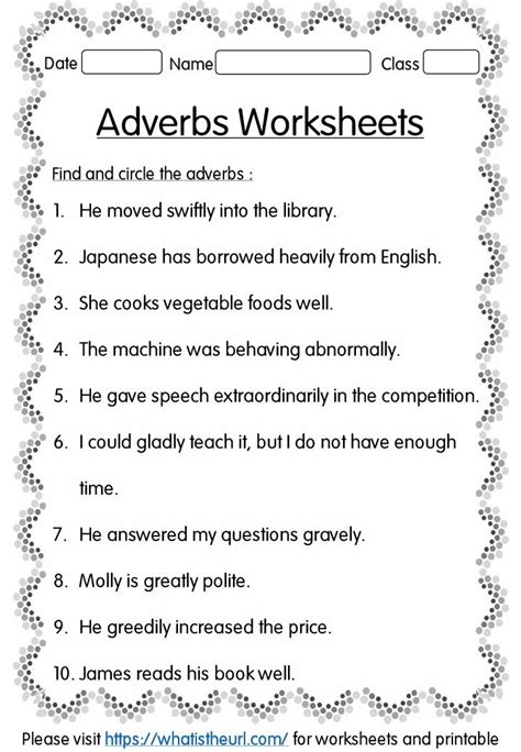 Adverbs Of Manner Worksheets For Grade 5 AdverbWorksheets Net