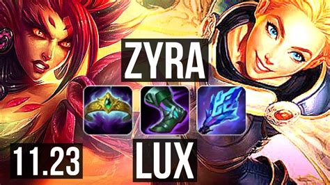 ZYRA Draven Vs LUX Aphelios SUP 8 1 12 3 6M Mastery Godlike