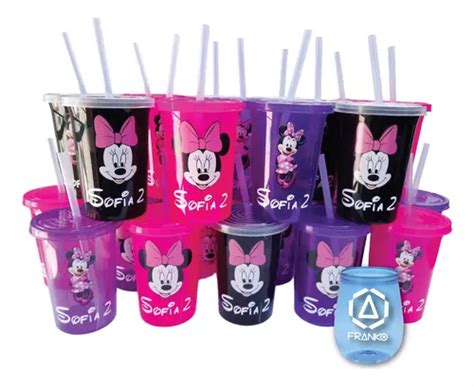 Vasos Decorados Minnie Mouse Pzas Reusable