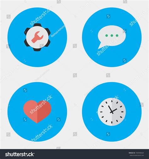 Vector Illustration Set Simple Ui Icons Stock Vector Royalty Free