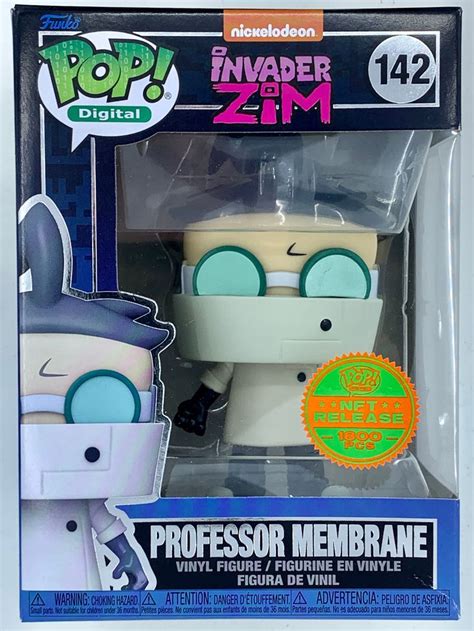 The Pop Up Figure Is In Its Box With An Image Of Professor Memebrane