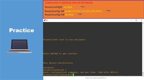 Configure Ip Address For An Interface In Cisco Router Youtube